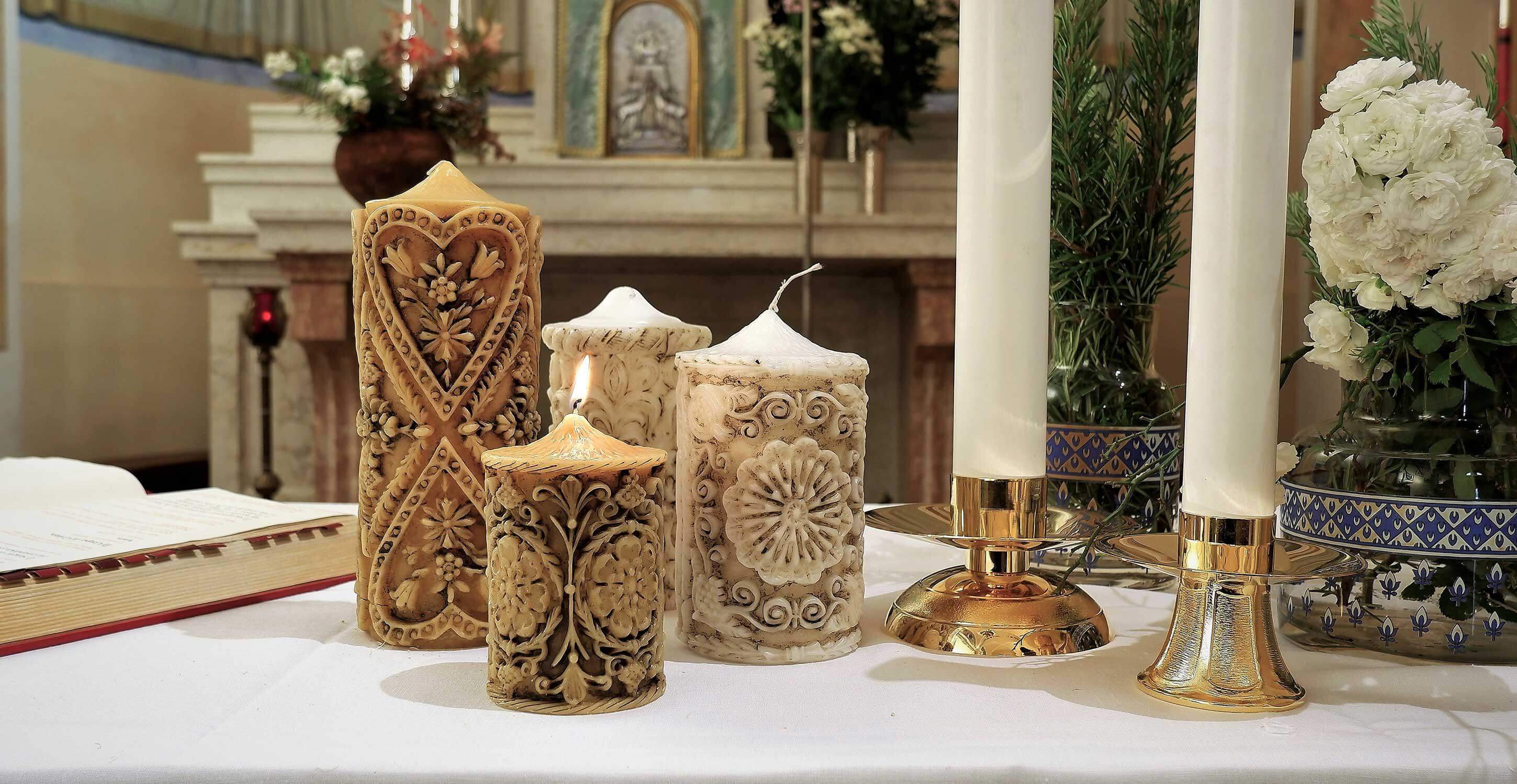 Custom-made and personalized votive candles