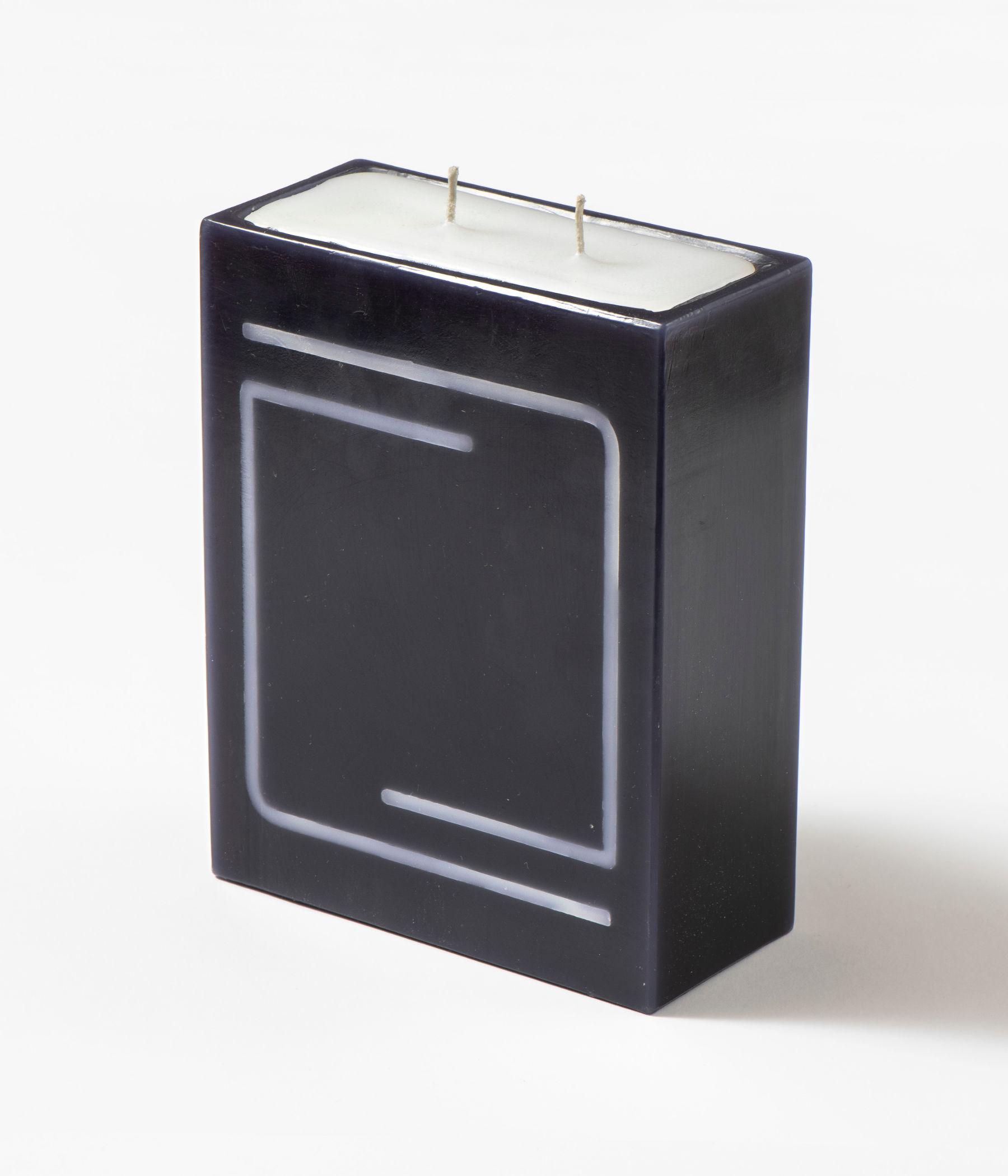 Rectangular candle - BLACK&WHITE line